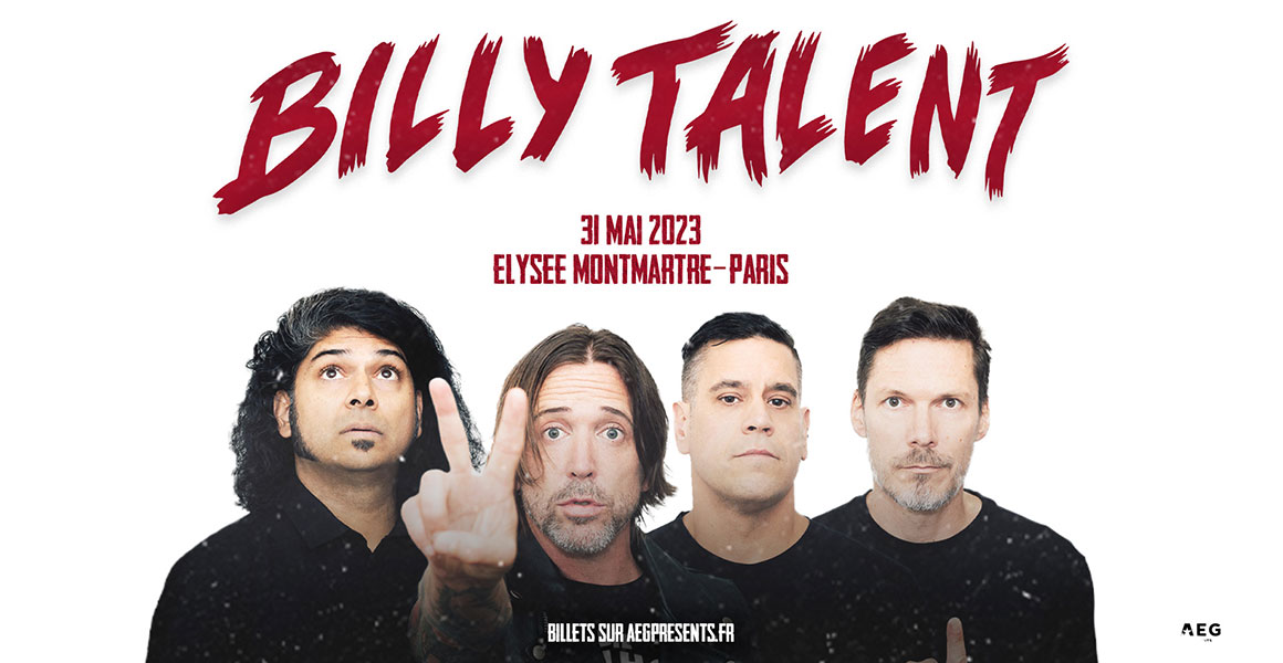 Billy Talent en concert à l'Élysée Montmartre de Paris ! - Billy Talent ...